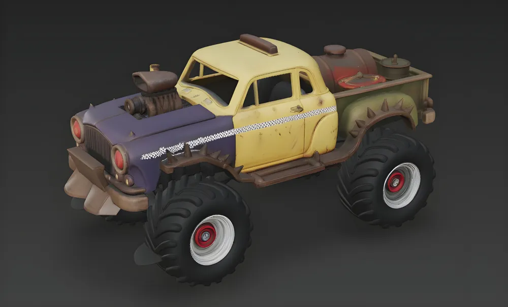 Franken-car Crash Derby - Free 3D Print Model - MakerWorld
