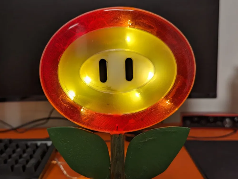 Nightlight Mario Fire Flower Mold - Free 3D Print Model - MakerWorld
