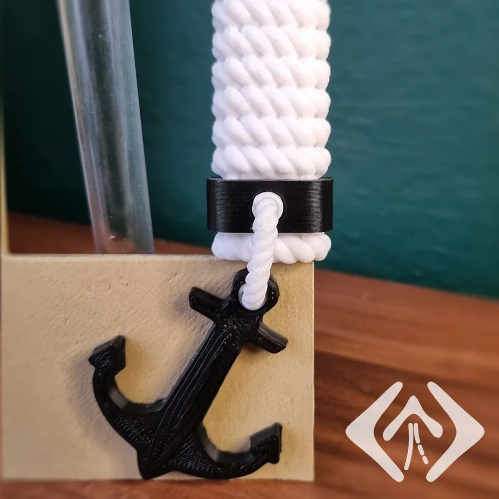 Marine Style - Anchor Test Tube Frame for flower - Free 3D Print Model ...