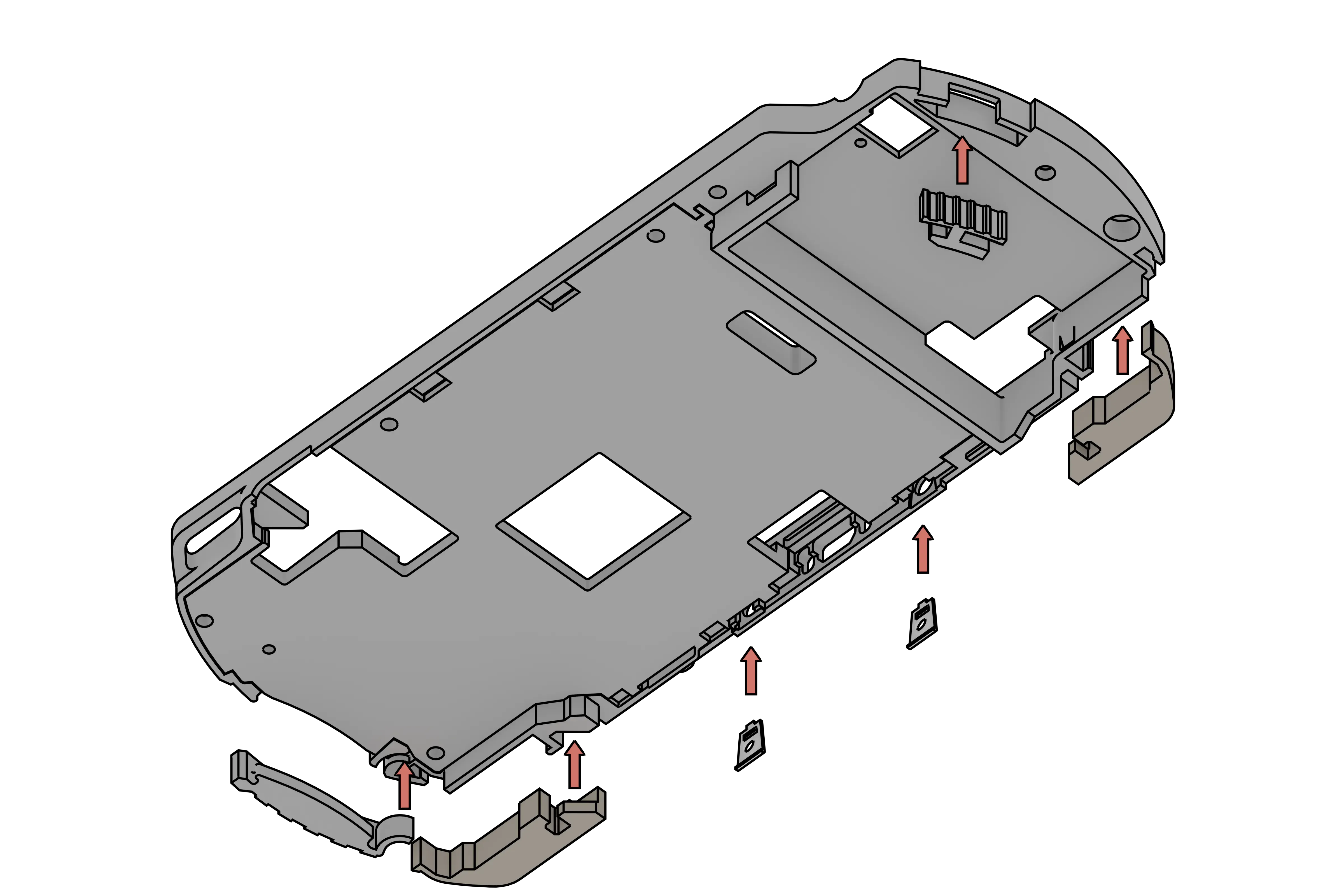 PSP 2000/3000 Shell Kit - Free 3D Print Model - MakerWorld