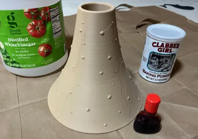 Volcano for Science Experiment - Free 3D Print Model - MakerWorld