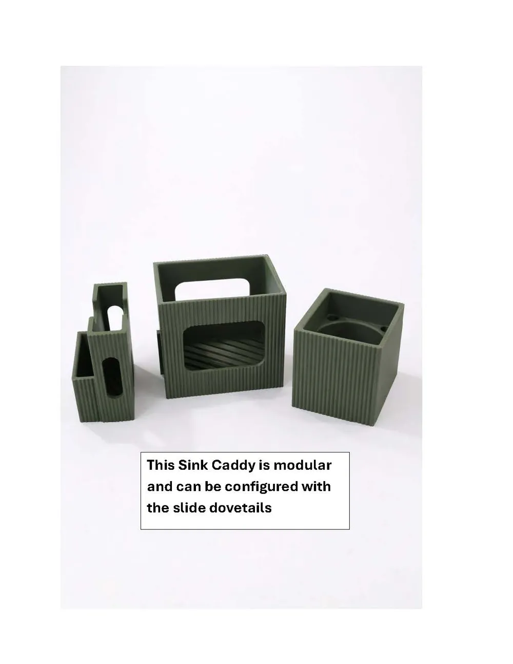 Modular Kitchen Sink Caddy with Slide-On Dovetails - Free 3D Print ...