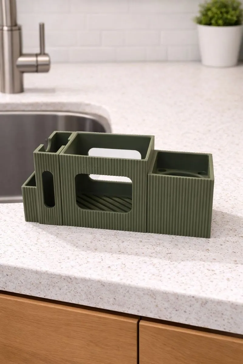 Modular Kitchen Sink Caddy with Slide-On Dovetails - Free 3D Print ...