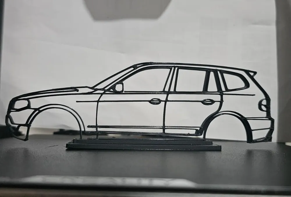 BMW X3 E83 Umriss Silhouette – Kostenloses 3D-Druckmodell – MakerWorld