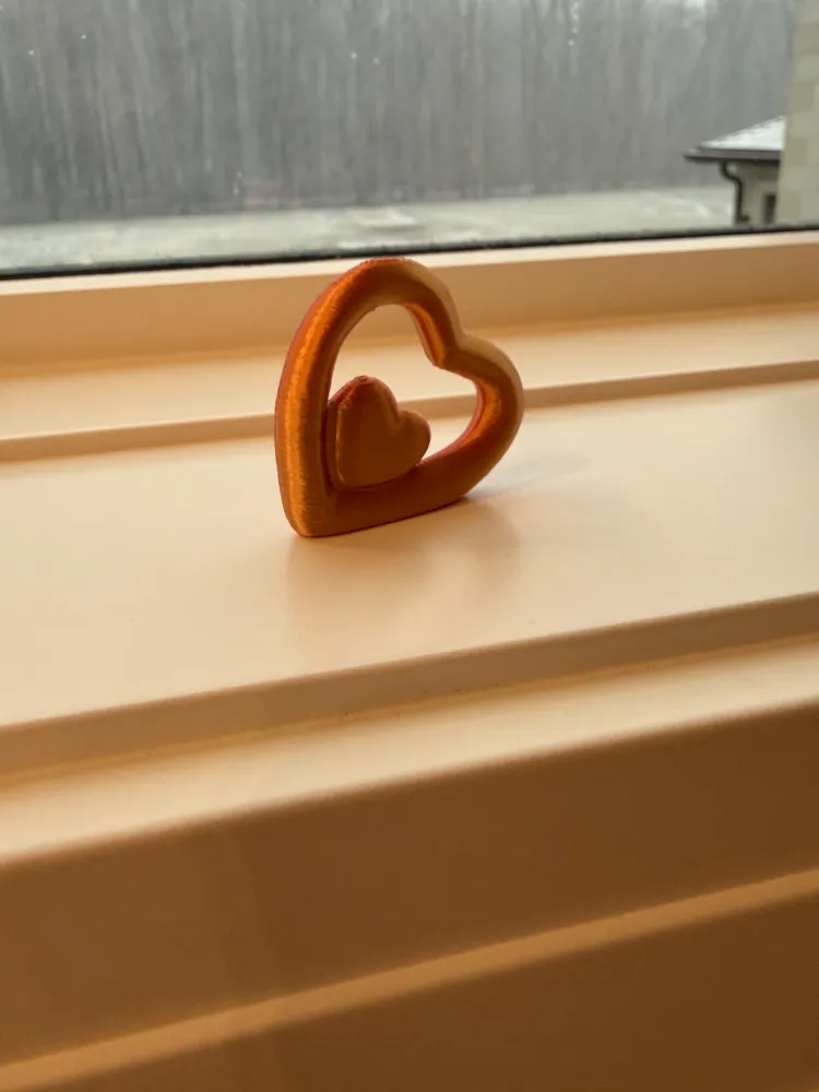 Valentines Double Heart - Free 3D Print Model - MakerWorld