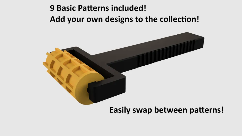 Clay Roller with Swappable Patterns - Free 3D Print Model - MakerWorld