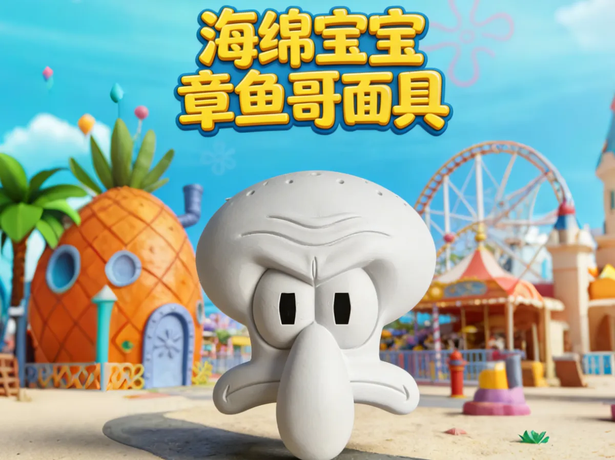 SpongeBob Squidward mask - Free 3D Print Model - MakerWorld