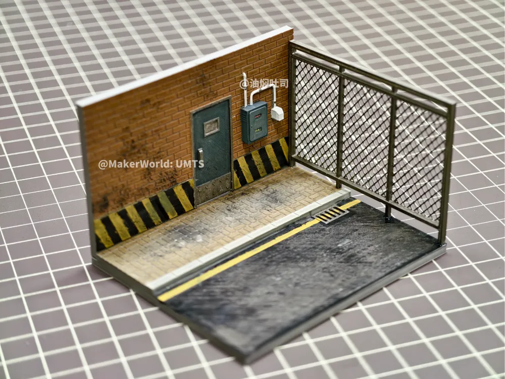 1/64 Miniature Scene: Building Back Entrance - Free 3D Print Model ...
