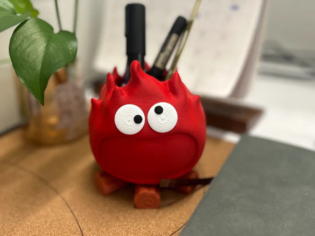 Organizer Calcifer - Ghibli - Miyazaki - Pen Holder - Free 3D Print ...