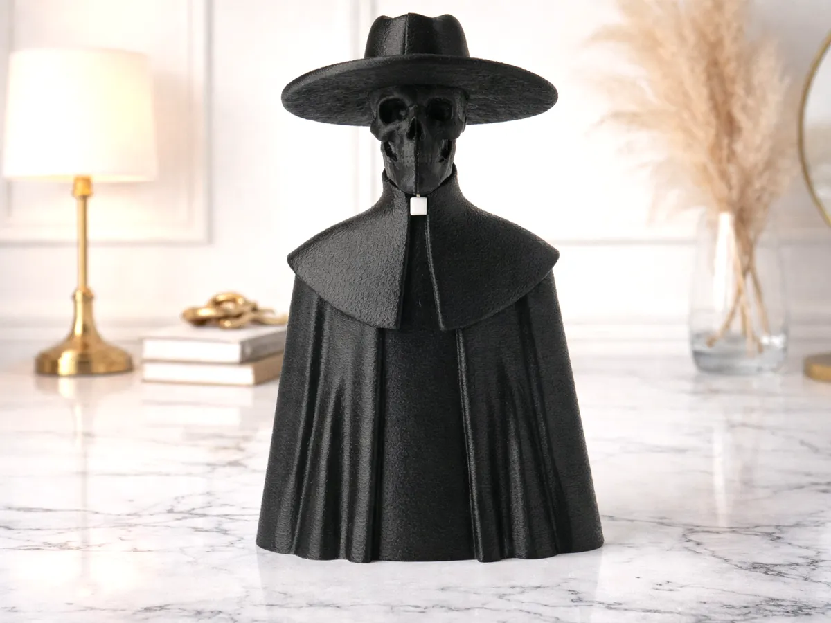 Death Minister Sculpture – Gothic Skeleton Art - Free 3D Print Model ...