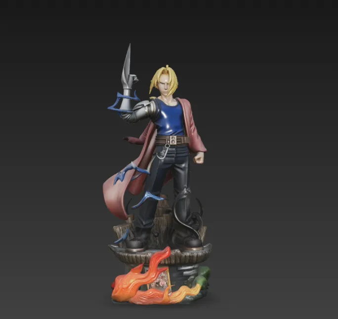 Edward elric - full metal alchemist figurine - Free 3D Print Model ...