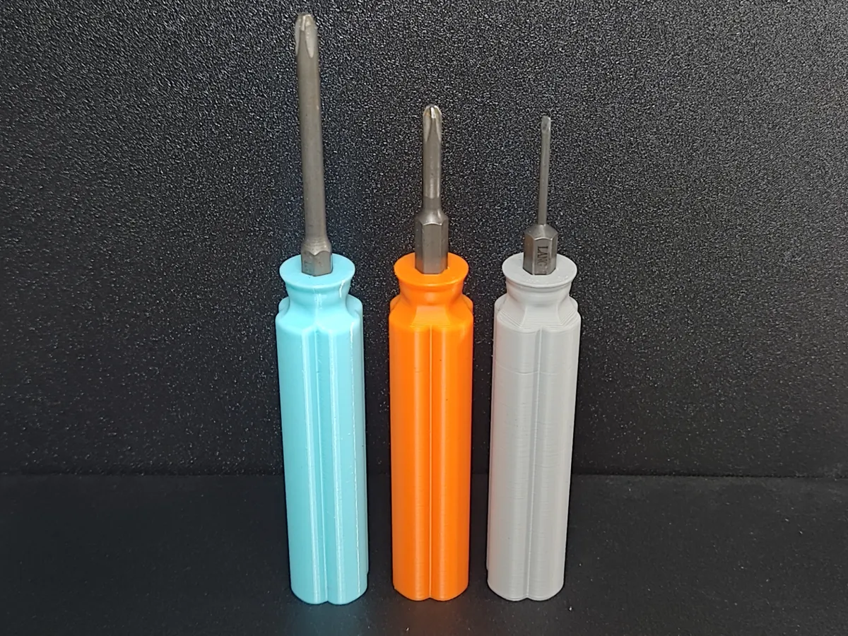 Screwdriver Handle (for 6.35mm bits) - Free 3D Print Model - MakerWorld