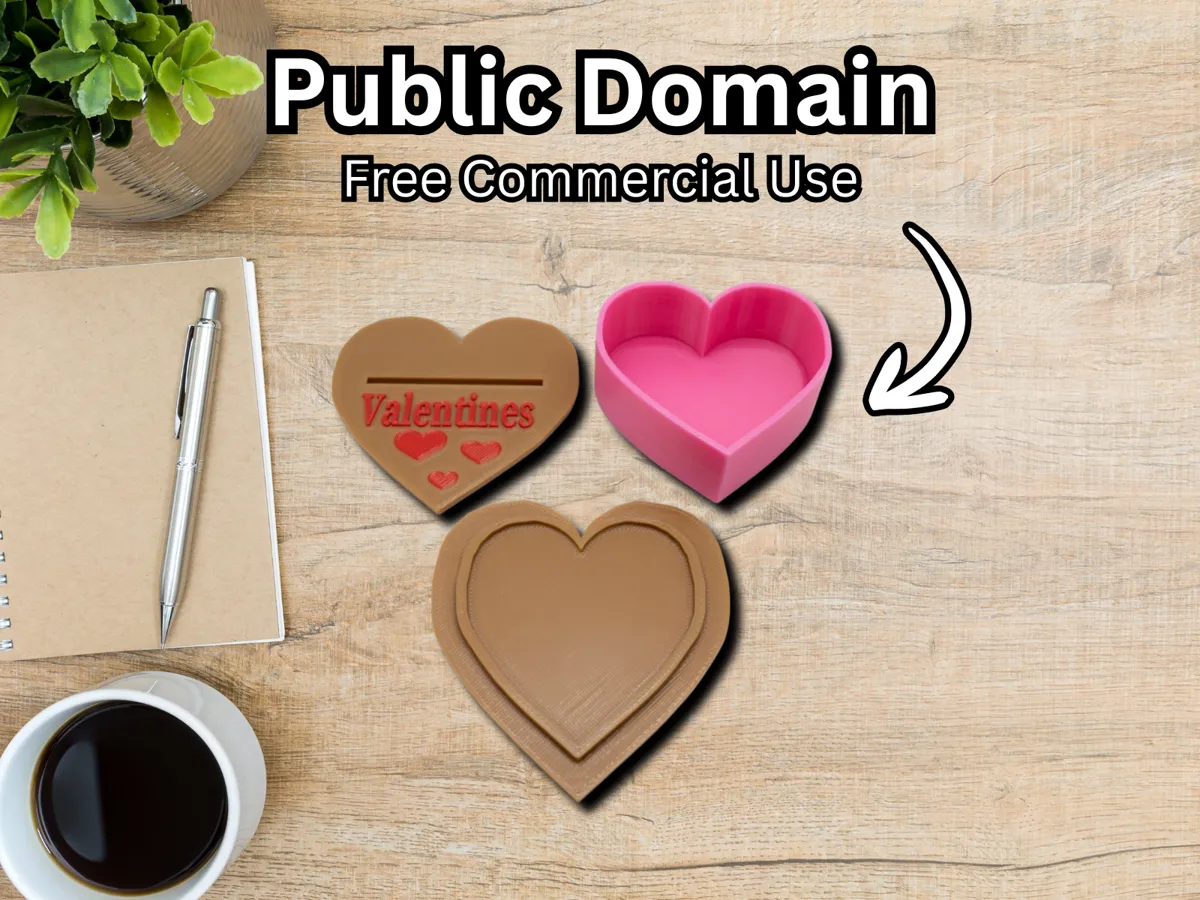 Customizable Heart Box with Valentine Slot - Free 3D Print Model ...
