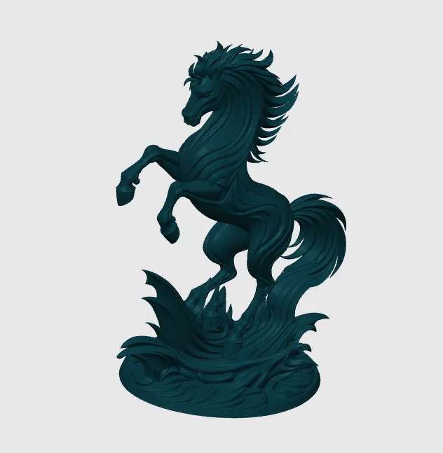 Rearing stallion - Free 3D Print Model - MakerWorld