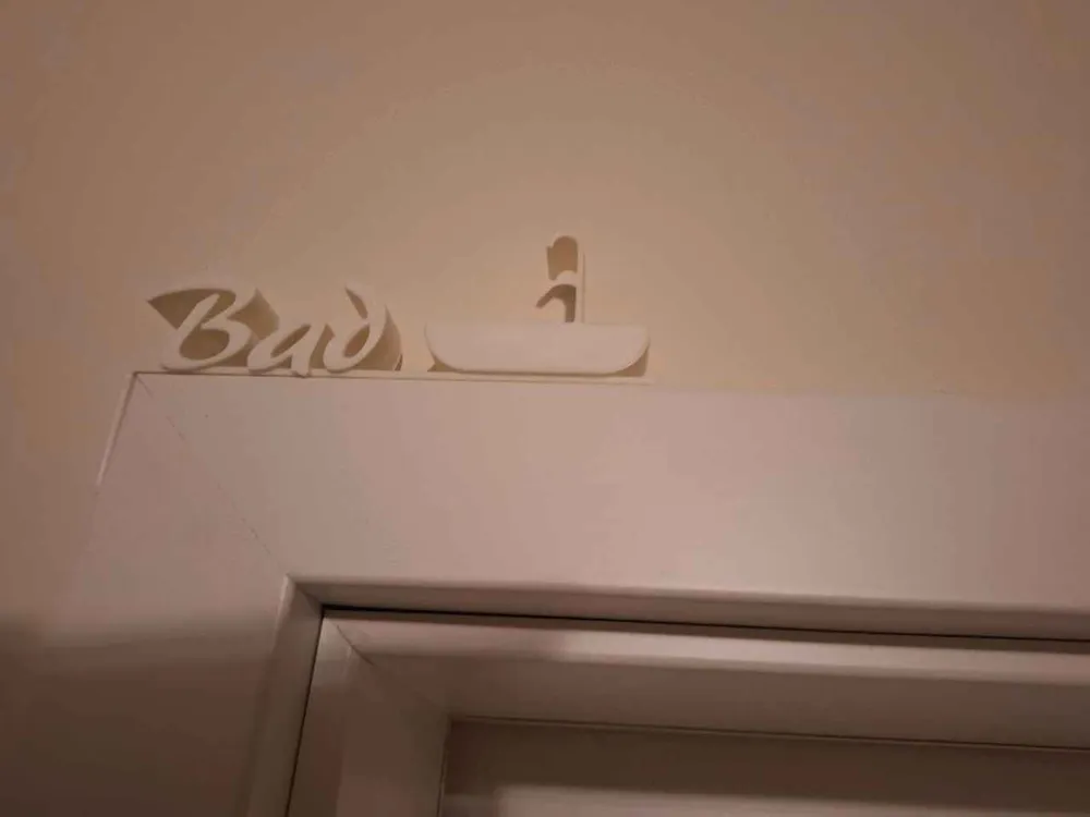 Türrahmen-Schild Bad – Kostenloses 3D-Druckmodell – MakerWorld