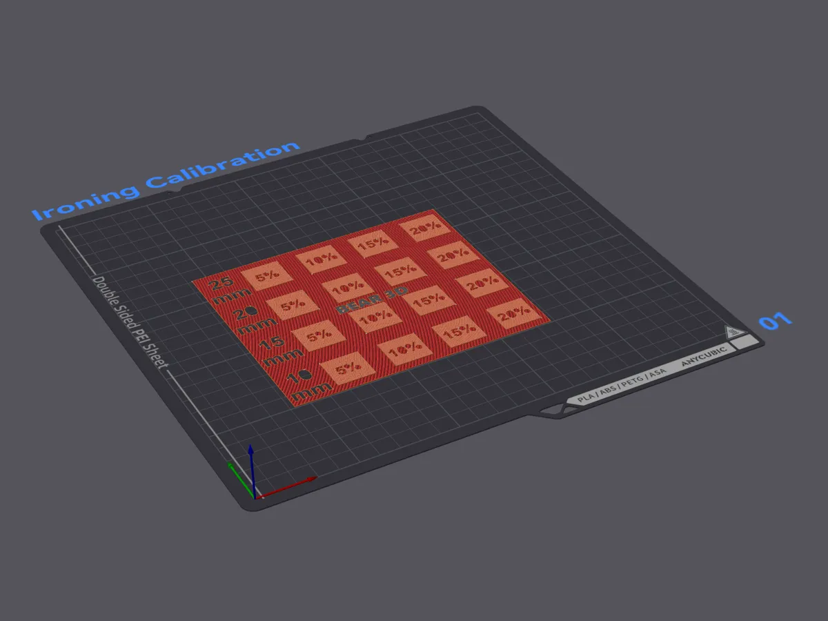 Ironing Test – Speed & Flow (10–25 mm/s | 5–20%) - Free 3D Print Model ...