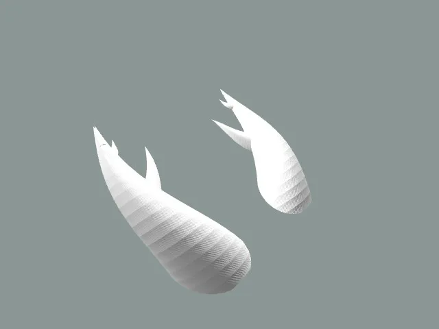 Pest horns (regretavator) - Free 3D Print Model - MakerWorld
