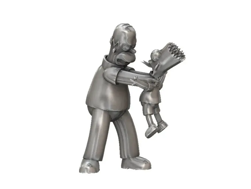 THE Homer Simpson with his son - Free 3D Print Model - MakerWorld