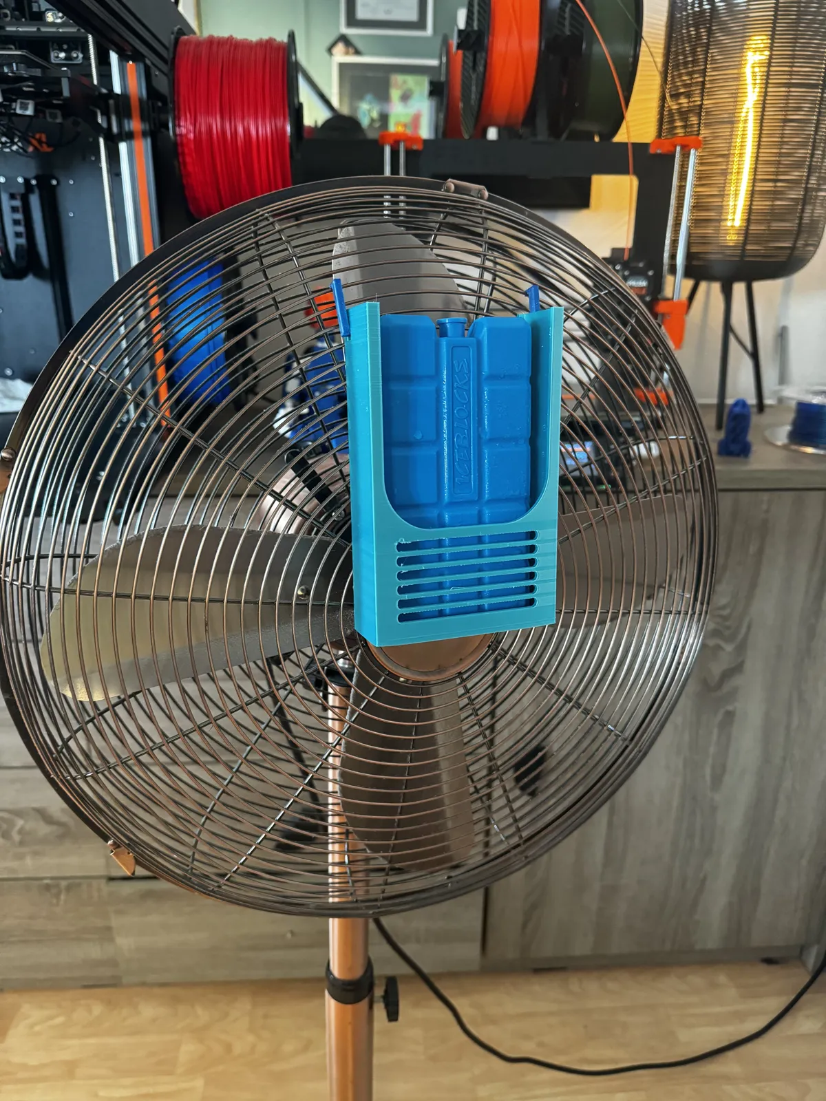 Makeshift AC (Fan Ice Pack Holder) - Free 3D Print Model - MakerWorld
