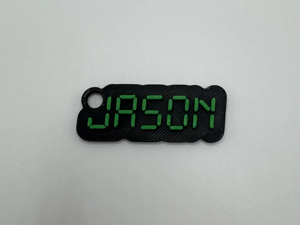 Digital Clock Font Fully Custom Keychain Generator - Free 3D Print ...
