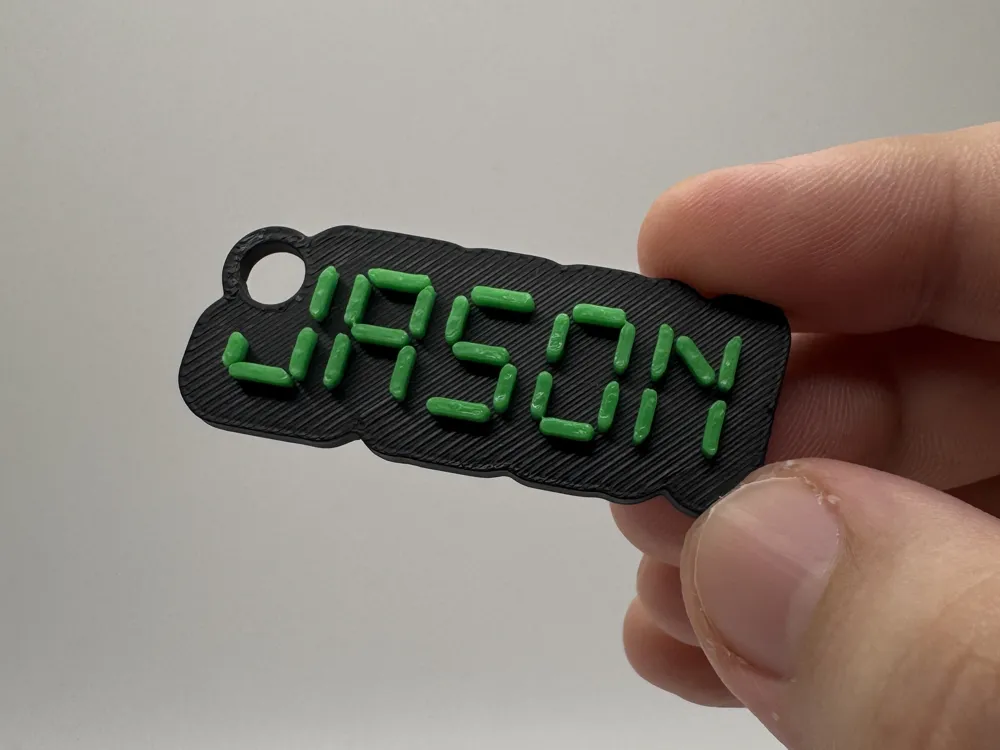 Digital Clock Font Fully Custom Keychain Generator - Free 3D Print ...