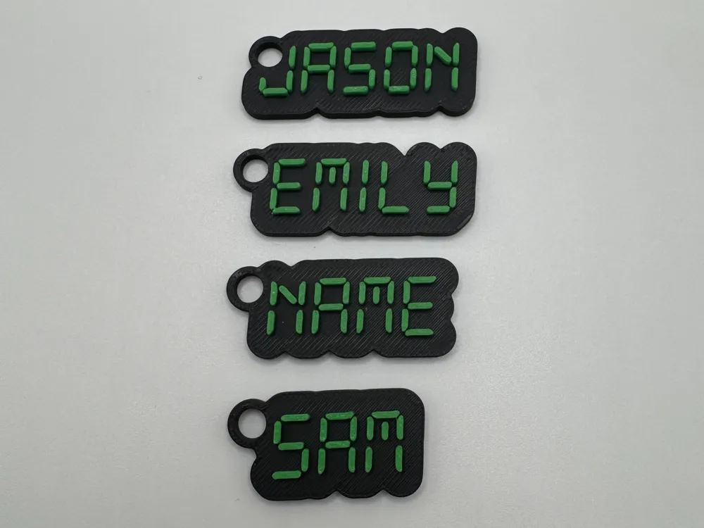 Digital Clock Font Fully Custom Keychain Generator - Free 3D Print ...