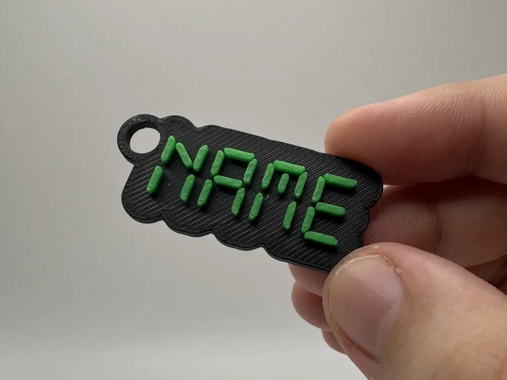 Digital Clock Font Fully Custom Keychain Generator - Free 3D Print ...
