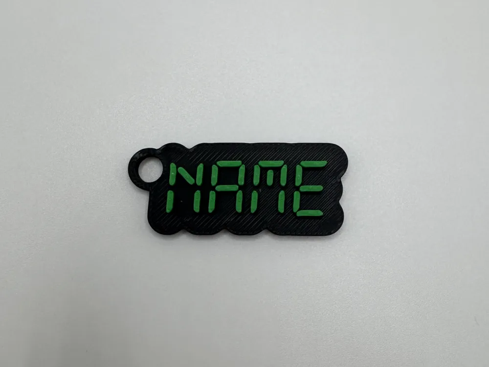 Digital Clock Font Fully Custom Keychain Generator - Free 3D Print ...