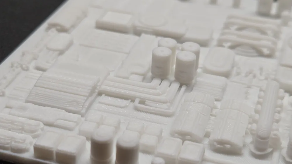 Futuristic computer component style wall display - Free 3D Print Model ...