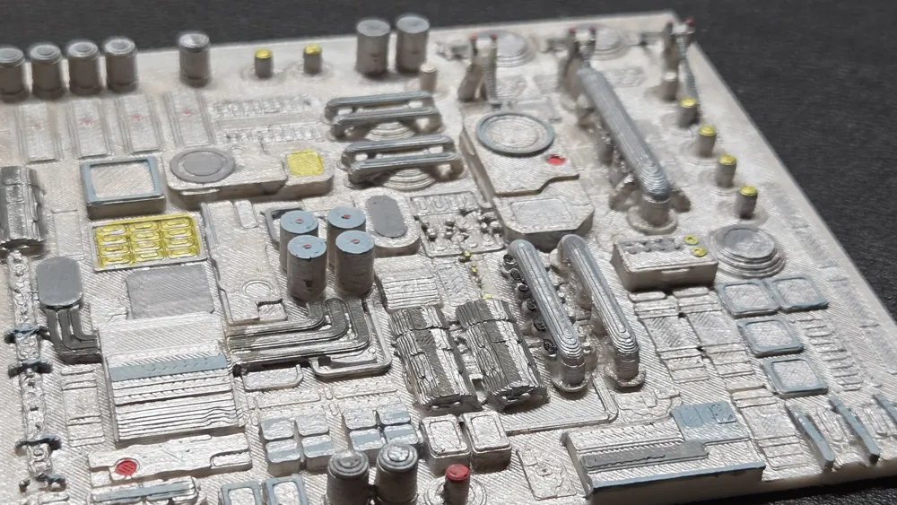 Futuristic computer component style wall display - Free 3D Print Model ...