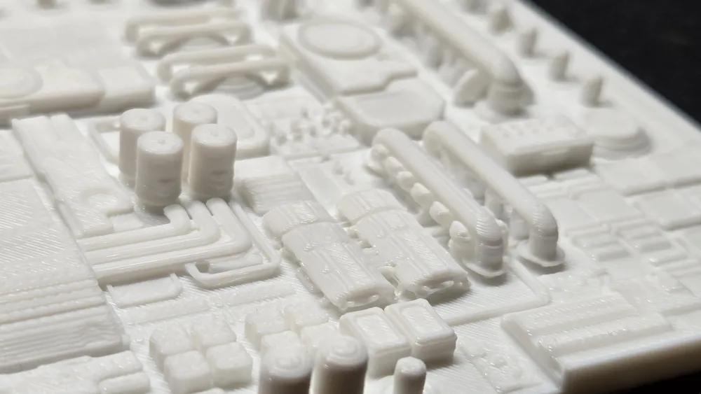 Futuristic computer component style wall display - Free 3D Print Model ...