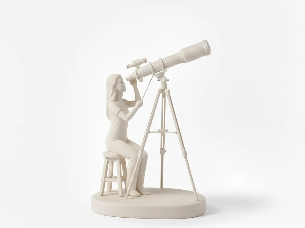 Telescope Girl - Free 3D Print Model - MakerWorld