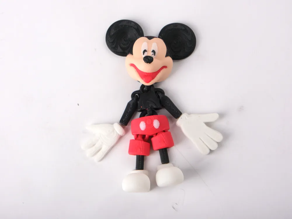 Mickey Mouse Flexi – Articulated Disney Toy - Free 3D Print Model ...