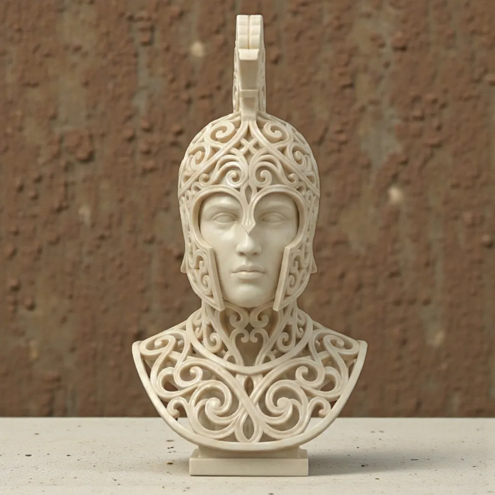 Modern Achilles Bust Sculpture - Free 3D Print Model - MakerWorld
