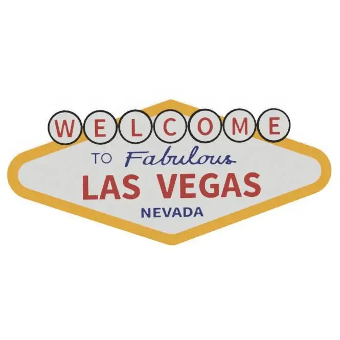 Letreiro de Las Vegas 2 versões Multicolorido e Não Multicolorido ...