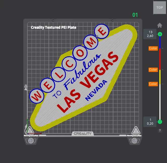 Letreiro de Las Vegas 2 versões Multicolorido e Não Multicolorido ...