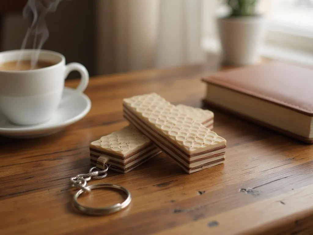 Chocolate Keychain - Wafer - Free 3D Print Model - MakerWorld