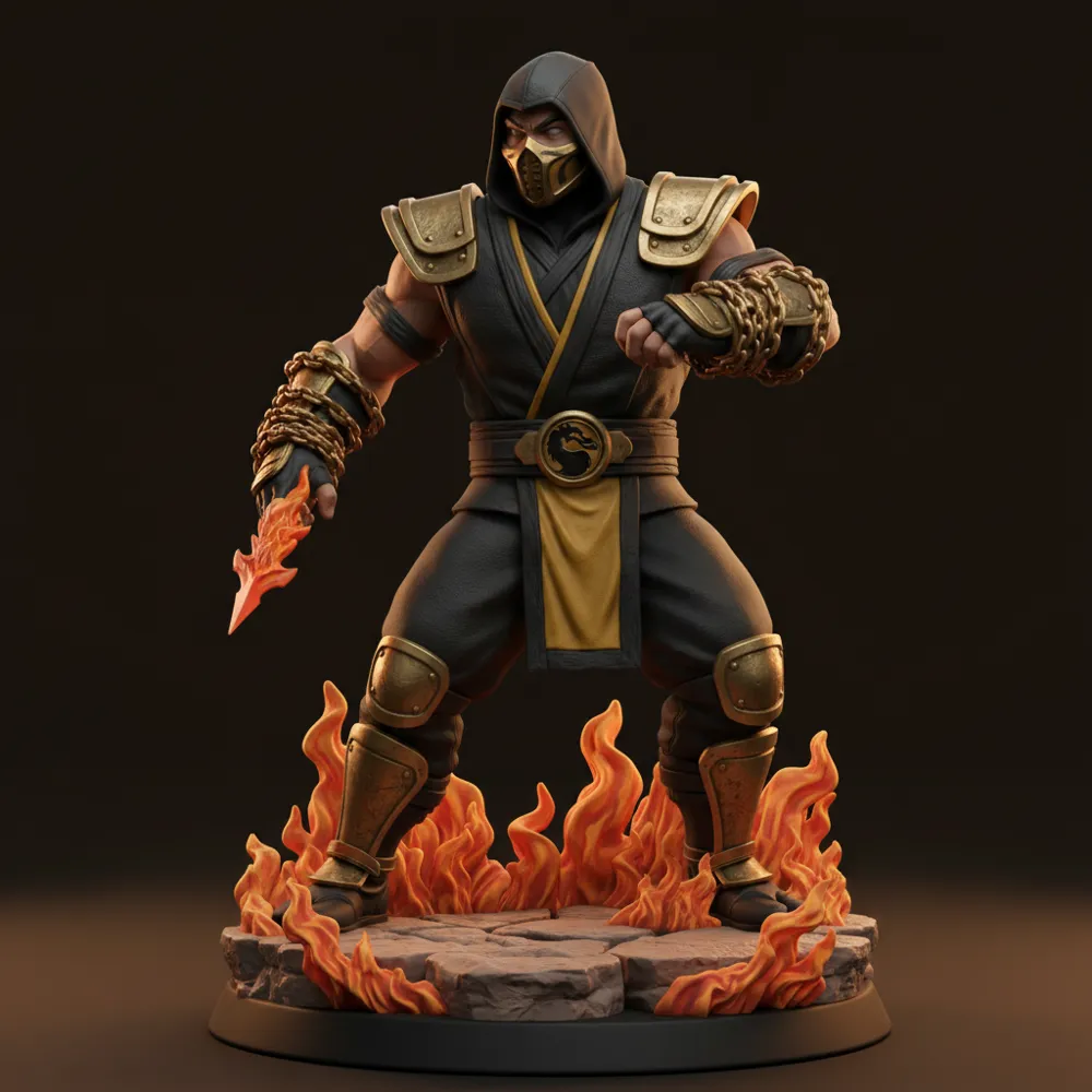 Scorpion Mortal Combat - Free 3D Print Model - MakerWorld