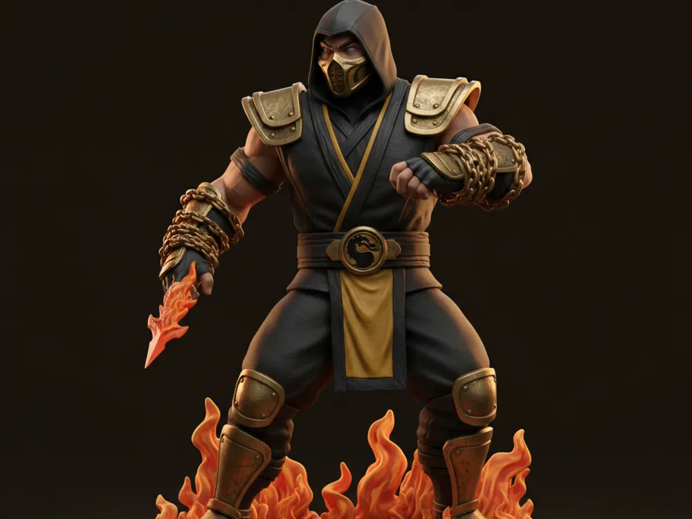 Scorpion Mortal Combat - Free 3D Print Model - MakerWorld