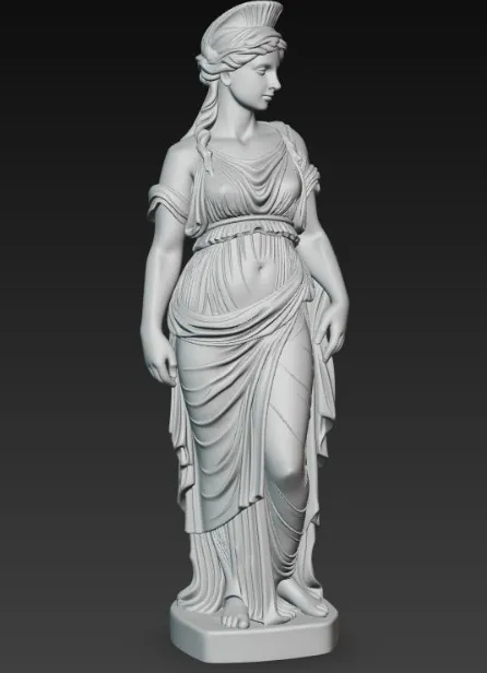 Greek statue with a young lady - Free 3D Print Model - MakerWorld