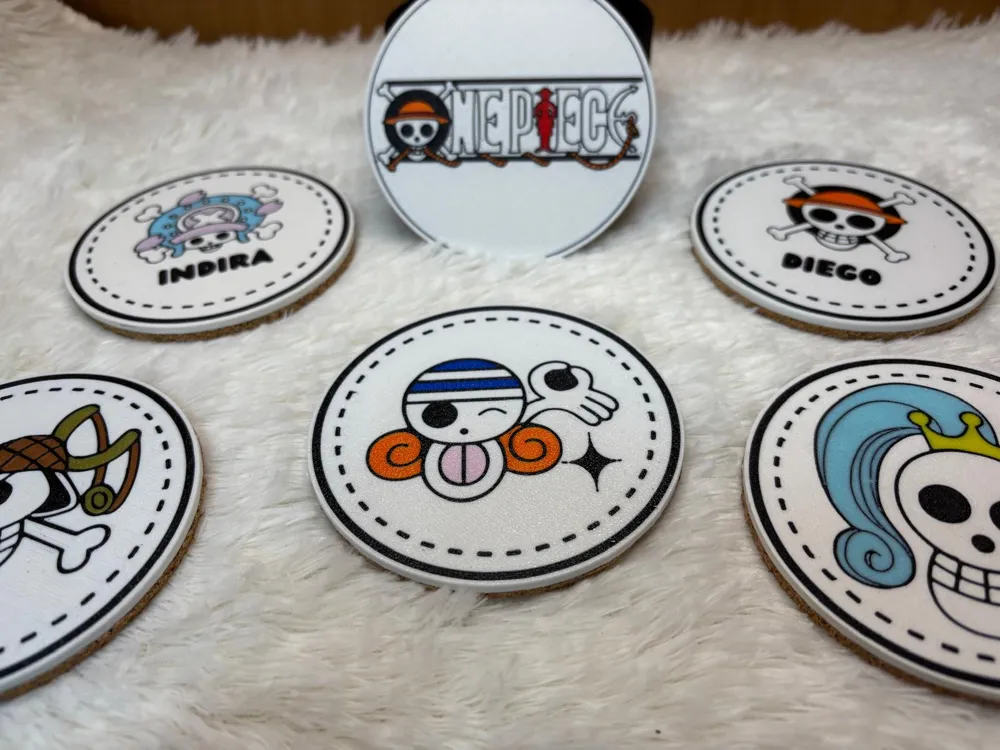ONE PIECE Coaster - Free 3D Print Model - MakerWorld
