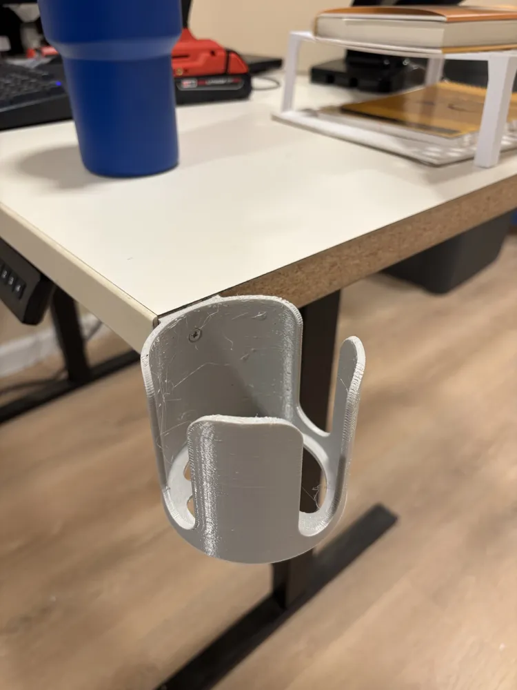 Desk Mounted Cup Holder - Free 3D Print Model - MakerWorld