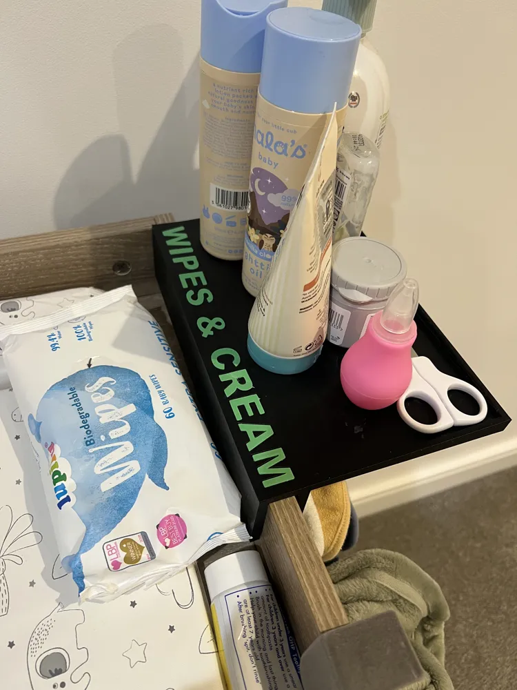 Baby Changing Table Shelf and Hanging Hooks - Free 3D Print Model ...