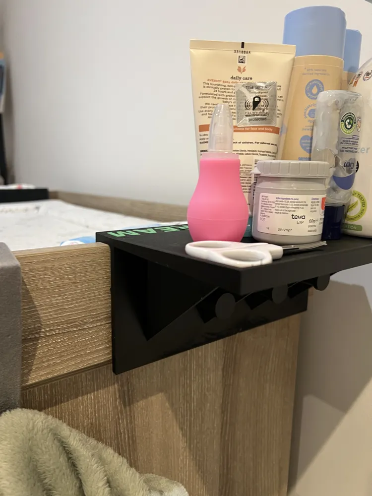 Baby Changing Table Shelf and Hanging Hooks - Free 3D Print Model ...