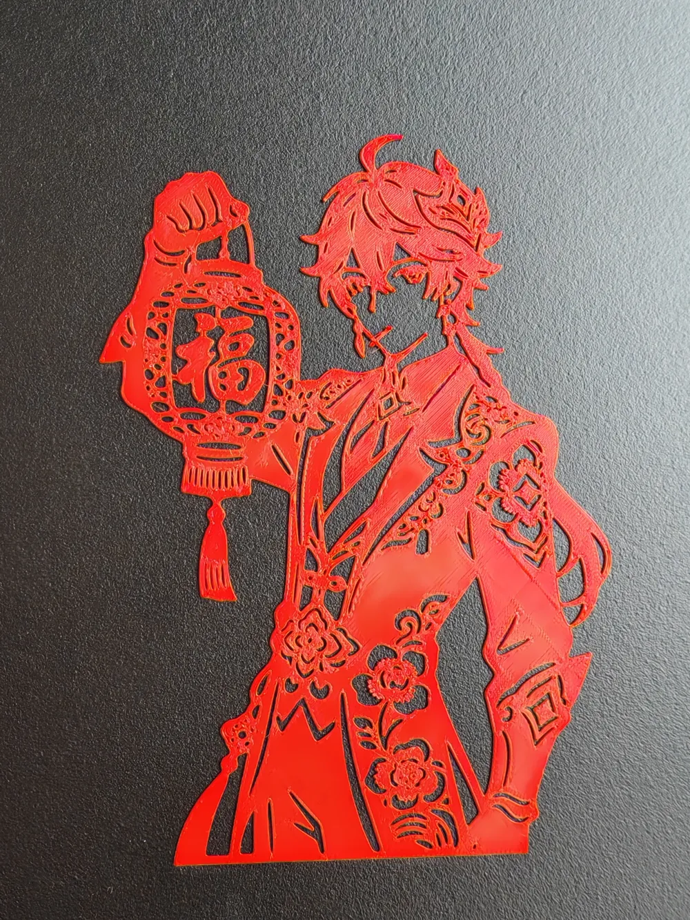 Genshin Impact Zhongli New Year Paper-Cut Window Decal, 'Fu' Character ...