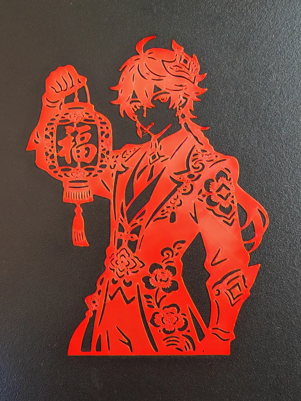 Genshin Impact Zhongli New Year Paper-Cut Window Decal, 'Fu' Character ...