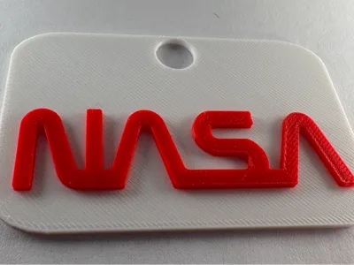 NASA keychain - Free 3D Print Model - MakerWorld