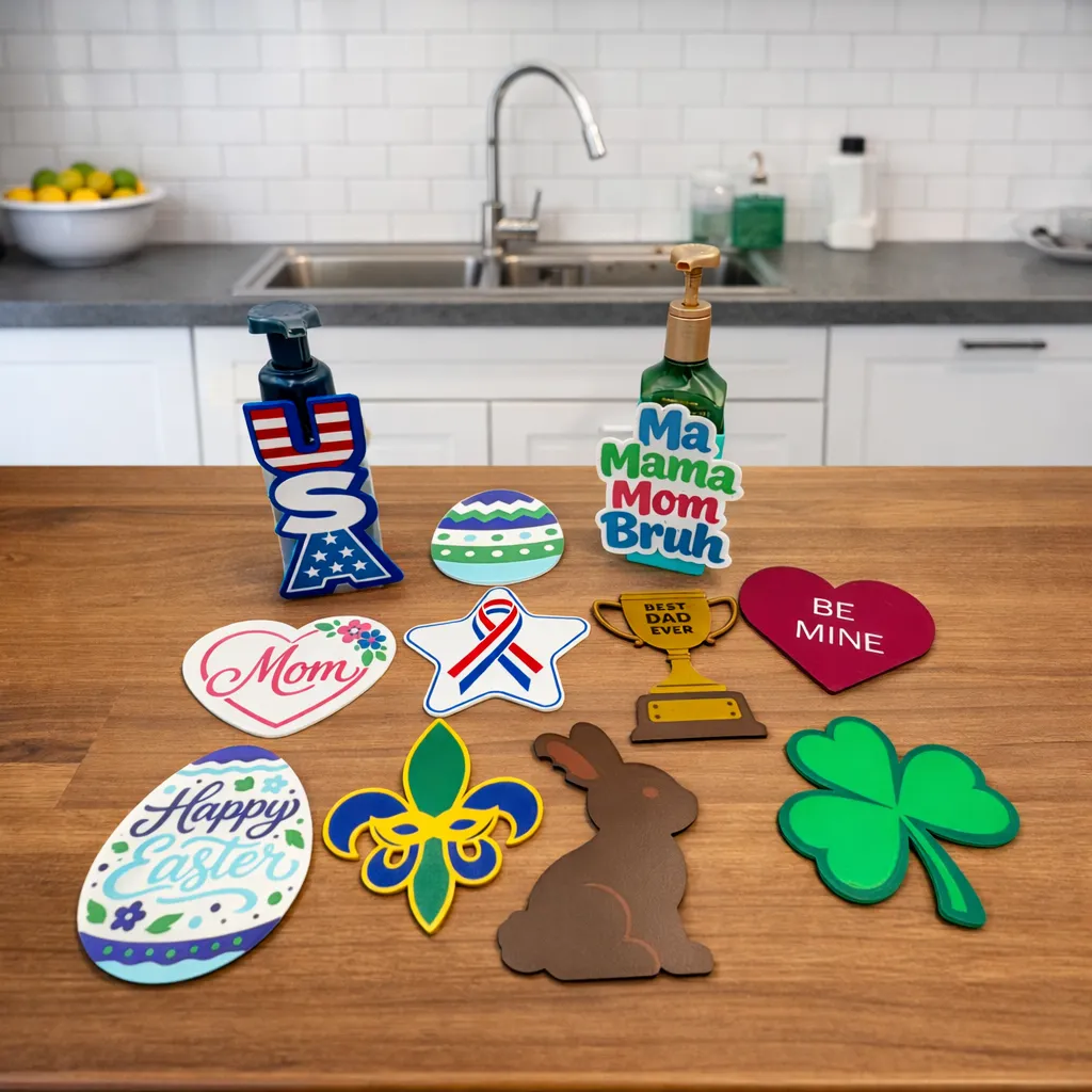 Mardi Gras Magnet / Soap Dispenser Face - Free 3D Print Model - MakerWorld