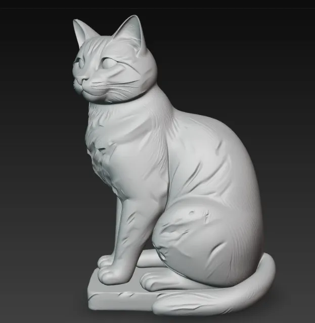 cat statue - Free 3D Print Model - MakerWorld