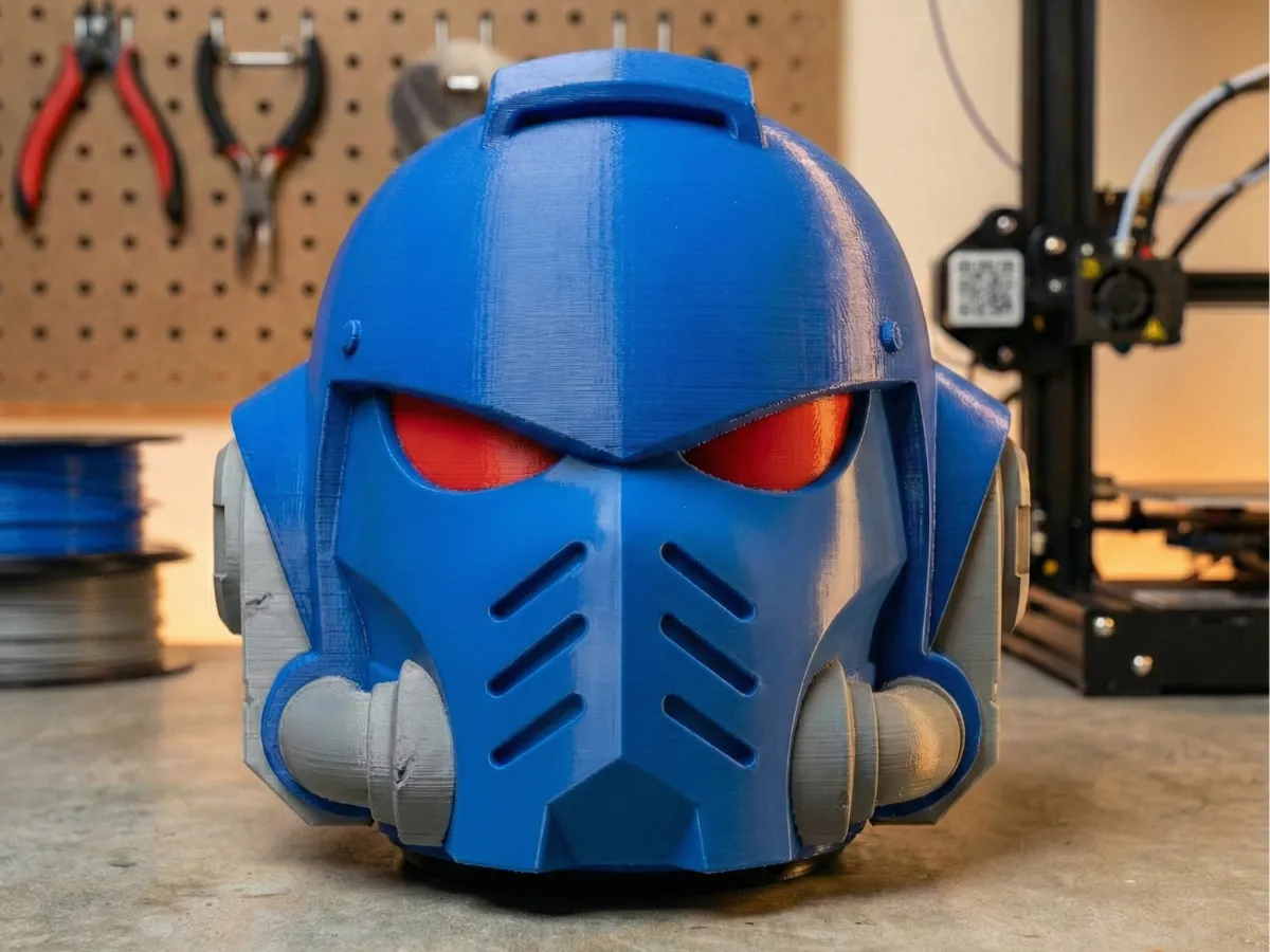Space Marine Display Head - Free 3D Print Model - MakerWorld